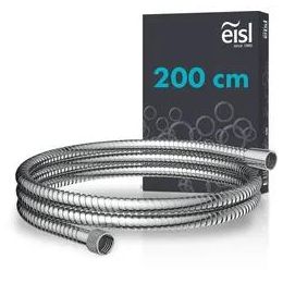 EISL&reg; Brauseschlauch EISL, grau (edelstahl), L:2m, Edelstahl, Schl&auml;uche, 200 cm, Edelstahl, inkl. Wasserspardichtung - bis 50% Wasserersparnis