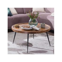 KADIMA DESIGN Couchtisch WL5.678 75x39x75 cm Massivholz / Metall | Gr.: onesize