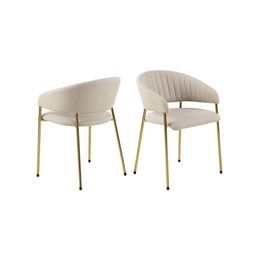ebuy24 Esszimmerstuhl Ann Beige 2er Set | Gr.: onesize
