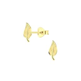 Alexander York Ohrstecker LEAF in Gold aus 925 Sterling Silber, 2-tlg. | Gr.: onesize