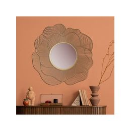 KADIMA DESIGN Wandspiegel Rose 77 cm Metall Design H&auml;ngespiegel , Eisen | Gr.: onesize