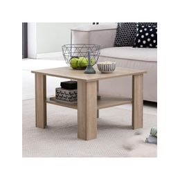 KADIMA DESIGN Couchtisch WL5.833 Eiche 60x42x60 cm Design Holztisch mit in Sonoma | Gr.: onesize