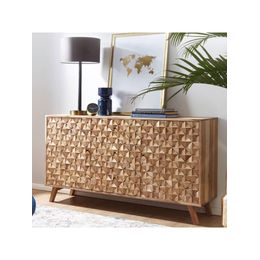 KADIMA DESIGN Sideboard REWA 140x78,5x40 cm Anrichte Massivholz Schrank | Gr.: onesize