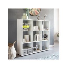 KADIMA DESIGN Design B&uuml;cherregal mit 9 F&auml;chern 108 x 104 x 29 cm, Standregal | Gr.: onesize
