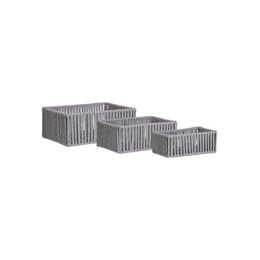 ebuy24 K&ouml;rbe Arese 3er Set Grau 26 x 36 cm | Gr.: onesize