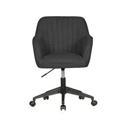 KADIMA DESIGN Schreibtischstuhl MIAMI Anthrazit Stoff Drehstuhl mit Lehne 120 kg, | Gr.: onesize
