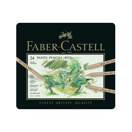 Faber-Castell Pastellstift Pitt Pastell 24 Stifte farbig sortiert im Metalletui | Gr.: onesize