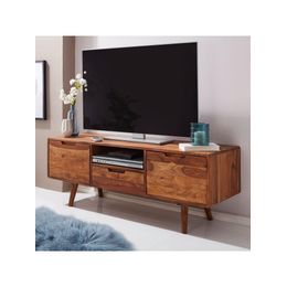 KADIMA DESIGN HiFi Lowboard Massivholz Landhaus TV Kommode 135x51x45cm, | Gr.: onesize