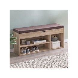 KADIMA DESIGN Schuhbank WL5.344 mit Sitzfl&auml;che Garderoben-Bank Holz 104x51x32 cm in Sonoma | Gr.: onesize