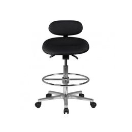 KADIMA DESIGN Arbeitshocker LOUISIANA Stoffbezug schwarz Drehhocker | Gr.: onesize