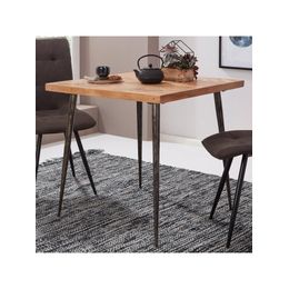 KADIMA DESIGN Esszimmertisch 80x76x80 cm Massivholz / Metall Industrial, | Gr.: onesize