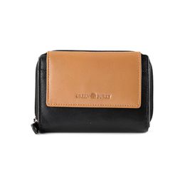 Green Burry Greenburry Nappa Geldb&ouml;rse RFID Schutz Leder 14 cm in black-tan | Gr.: onesize