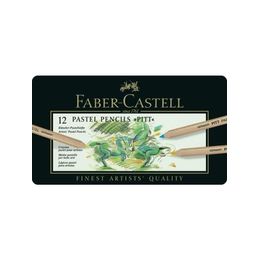 Faber-Castell Pastellstift Pitt Pastell 12 Stifte farbig sortiert im Metalletui | Gr.: onesize
