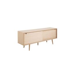 ebuy24 Sideboard Canes Eiche weiss ge&ouml;lt 180 x 45 cm | Gr.: onesize