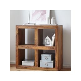 KADIMA DESIGN Standregal Massivholz 82 cm hoch 4 B&ouml;den Design Holz-Regal | Gr.: onesize