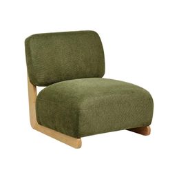 Beliani Sessel KOKKOLA in Gr&uuml;n/Braun - (W) 66 x (H) 71 x (L) 79 cm | Gr.: onesize