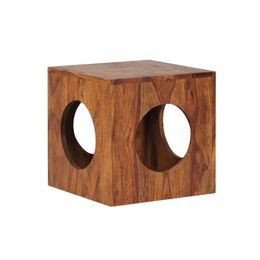 KADIMA DESIGN Beistelltisch MUMBAI Massivholz 35x35x35 cm Cube | Gr.: onesize