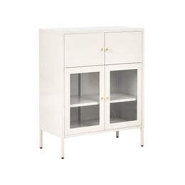 Beliani Vitrine ESHOLT in Beige - (W) 80 x (H) 102 x (L) 40 cm | Gr.: onesize