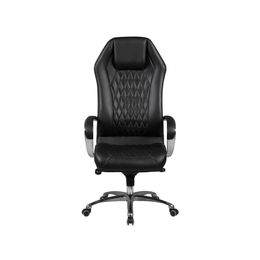 KADIMA DESIGN B&uuml;rostuhl MONTEREY Echt-Leder Schreibtischstuhl 120KG in Schwarz | Gr.: onesize