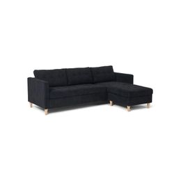 ebuy24 Ecksofa Marino Schwarz 219 x 151 cm | Gr.: onesize