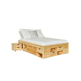 ebuy24 Bett Cluse Holz 209 x 166 cm | Gr.: onesize
