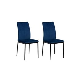ebuy24 Esszimmerstuhl Demina Dunkelblau 4er Set | Gr.: onesize