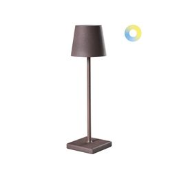Beliani Tischlampe f&uuml;r den Au&szlig;enbereich BACEIRO in Braun - (W) 10 x (H) 38 x (L) 10 cm | Gr.: onesize