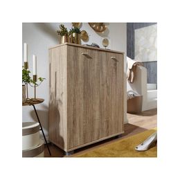 KADIMA DESIGN Design Schuhschrank NIMES modern Holz 12 Paar Schuhe 4 F&auml;cher in Sonoma | Gr.: onesize