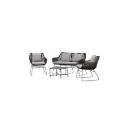 ebuy24 Lounge-Set Davao 4-teilig Braun 70 x 70 cm | Gr.: onesize
