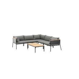 ebuy24 Lounge-Set Nettan 2-teilig Schwarz 60 x 106 cm | Gr.: onesize