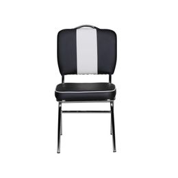 KADIMA DESIGN Esszimmerstuhl American Diner 50er Jahre Retro in Schwarz | Gr.: onesize