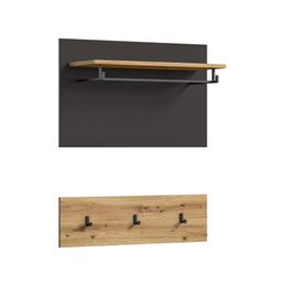 ebuy24 Wandgarderobe Canu Eiche 80 x 27 cm | Gr.: onesize