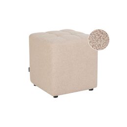 Beliani Pouf KANSAS in Beige - (W) 38 x (H) 39 x (L) 38 cm | Gr.: onesize