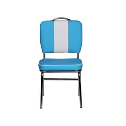 KADIMA DESIGN Esszimmerstuhl American Diner 50er Jahre Retro in Blau | Gr.: onesize