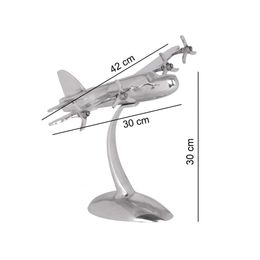 KADIMA DESIGN Design Deko Flugzeug Propeller aus Aluminium Farbe Silber | Gr.: onesize