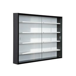 ebuy24 Vitrinenschrank Comit Schwarz 80 x 10 cm | Gr.: onesize