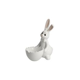 Goebel Figur " Hase mit Schale Snow White - Sweet Boy " in wei&szlig; | Gr.: onesize