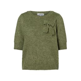 More & More More & More femininer, leichter Kurzarmpullover in green | Gr.: 38