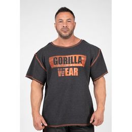 Gorilla Wear Wallace Trainingsoberteil - Grau/Orange | Gr.: L/XL