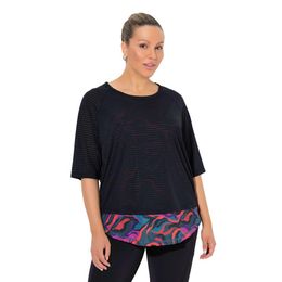 Ulla Popken Shirt in schwarz | Gr.: 50-52