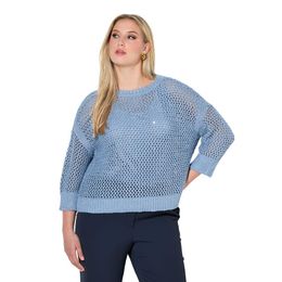 Ulla Popken Pullover in hellblau | Gr.: 50-52