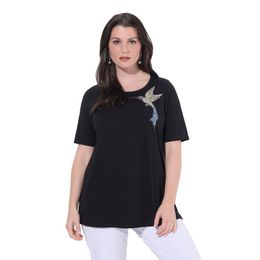 Ulla Popken Shirt in schwarz | Gr.: 58-60