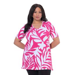 Ulla Popken Longshirt in pink | Gr.: 50-52
