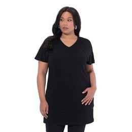 Ulla Popken Longshirt in schwarz | Gr.: 58-60