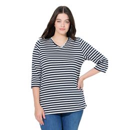 Ulla Popken Shirt in marine | Gr.: 54-56