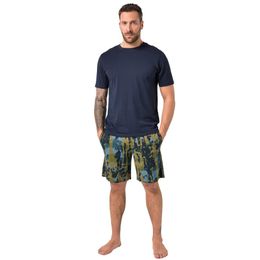 JP1880 Langer Schlafanzug in navy blau | Gr.: XL