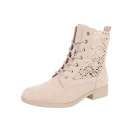 Ital-Design Stiefelette in Beige | Gr.: 36
