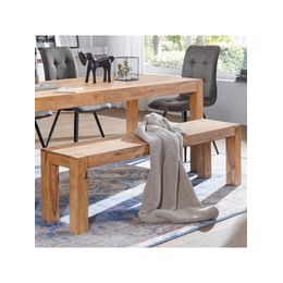 KADIMA DESIGN Esszimmer Sitzbank MUMBAI Massiv-Holz 120 x 45 x 35 cm in Akazie | Gr.: 160 x 35 x 45 cm
