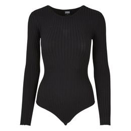 Urban Classics Damen Ladies Rib Knit Longsleeve Body in black | Gr.: M