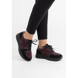 vitaform Samtziegenleder Sneaker in aubergine | Gr.: 38